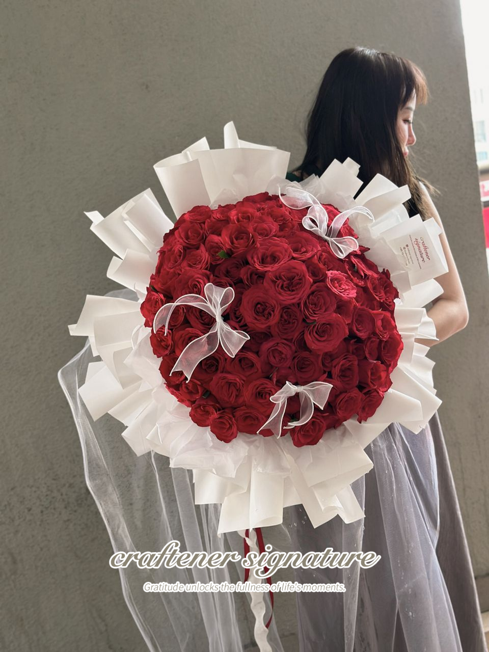 99 Red Roses Bouquet | Ultimate Love Flowers Malaysia – Craftener Signature